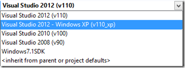 CTP of Windows XP Targeting with C++ in Visual Studio 2012 – Sutter’s Mill